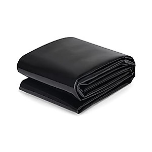 LOSTRONAUT 7x10 Feet Pond Liner - 15.7 mil Black Pond Lining for Fish Pond, Waterfall, Water Tank, Water Garden, and Water Features - Flexible and Durable, Leak Proof, Easy to Install Pond Skins