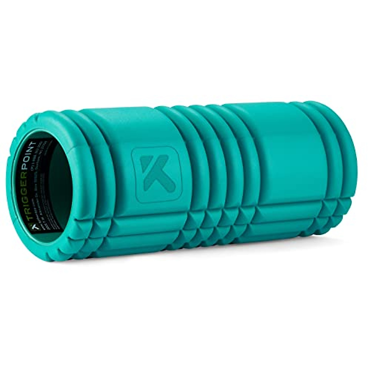 TriggerPoint Grid Patented Multi-Density Foam Massage Roller for Exercise, Deep Tissue and Muscle Recovery - Relieves Muscle Pain & Tightness, Improves Mobility & Circulation (13"), Teal