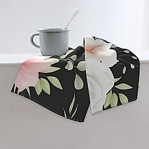 luxteen Spring Flower Hand Towels Bathroom Towel Ultra Soft Highly Absorbent Bath Towel Kitchen Dish Guest Towel Decorations One Size