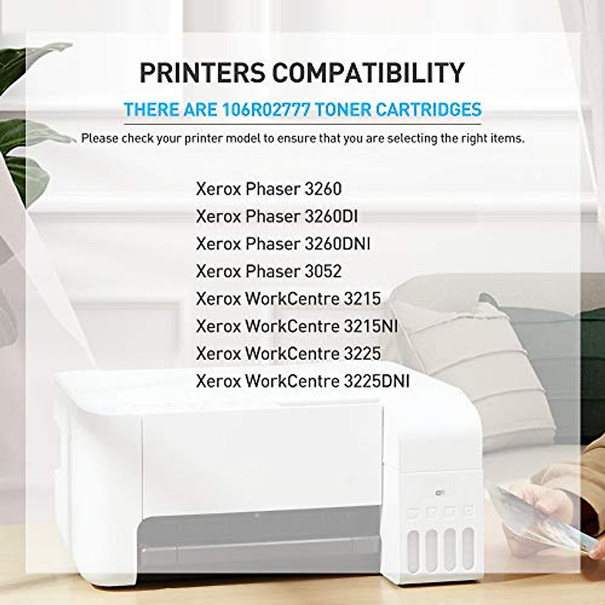 Phaser 3260DNI Toner, BAISINE Compatible 106R02777 Black Toner for Xerox WorkCentre 3215NI 3225DNI 3225 3215 Phaser 3260DNI 3260DI 3260 3052 - High Yield 3,000 Pages