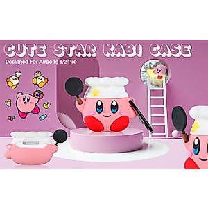 Oqplog for AirPod 2/1 Case Cartoon for AirPods 2nd/1st Air Pods Cases Cover Anime Character Funny Design Fun 3D Cute Kawaii Unique Fancy Soft Silicone for Girls Boys Teen (Chef Kiry)