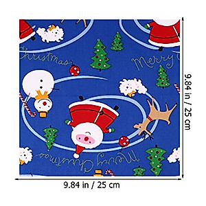 Quilting Fabric 10Pcs Christmas Cotton Fabric Bundles Multi-Color Fabric Patchwork Christmas Tree Fat Quarters Precut Santa Claus Fabric Scraps for Christmas DIY Quilting Quilted Fabric