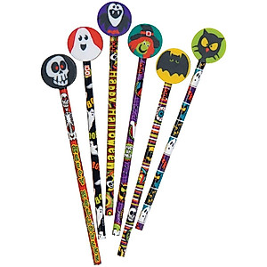 Raymond Geddes Boo Buddies Number 2 Pencils With Giant Pencil Top Erasers (Pack of 36)