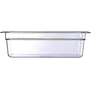 Carlisle FoodService Products Plastic Food Pan 1/3 Size 4 Inches Deep Clear (Pack of 6)