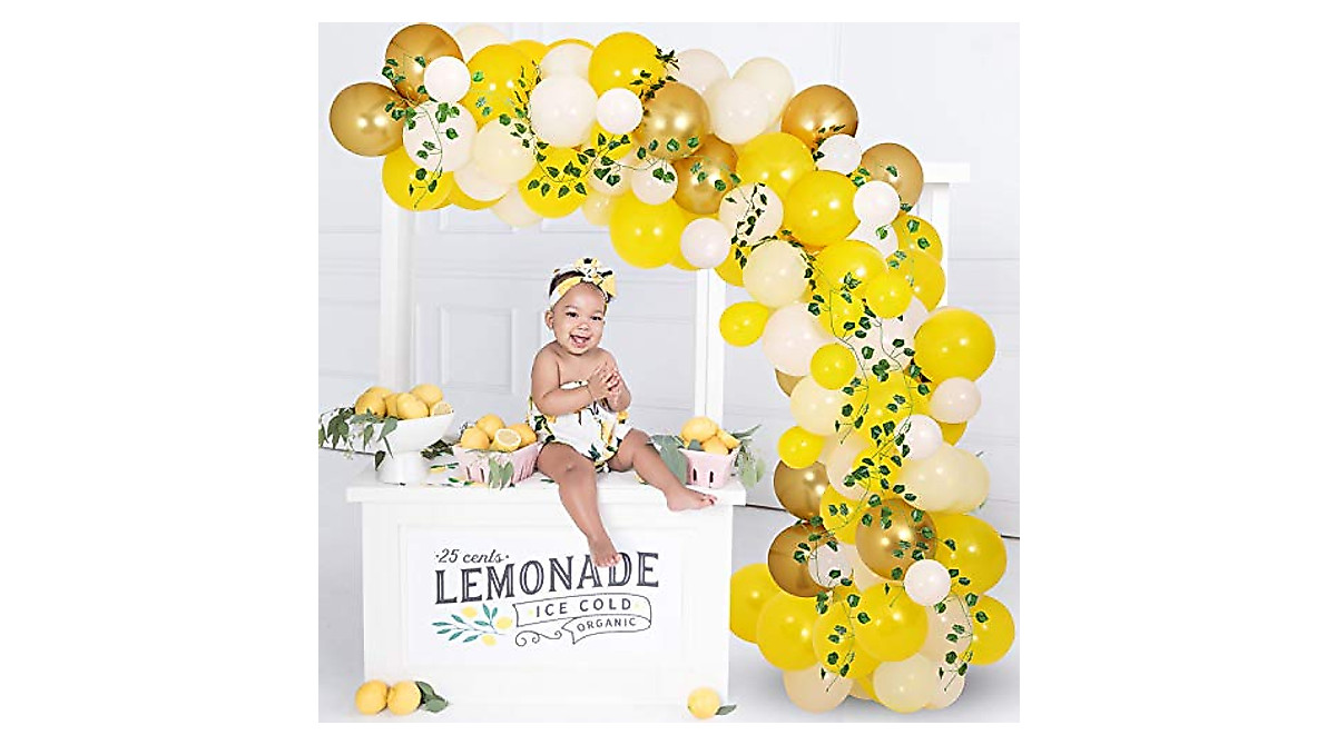 Sunflower Lemonade Party Balloon Garland Kit - Bright Yellow Decor
