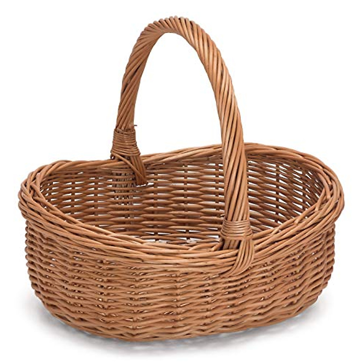 Prestige Wicker Willow Basket with Handle, Natural, 43x36x35 cm