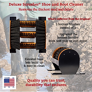 Scrusher - Shoe/Boot Brush & Scrubber - The Deluxe Scrusher Boot & Shoe Cleaner, Weather Resistant Boot Scrubber