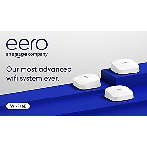 Amazon eero Pro 6E mesh Wi-Fi System | Fast and reliable gigabit + speeds | connect 100+ devices | Coverage up to 6,000 sq. ft. | 3-pack, 2022 release