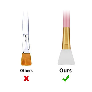 Cuttte 4pcs Silicone Face Mask Applicators, Flexible Facial Mud Masks Applicator, Hairless Moisturizers Tools, Soft Facial Brushes for Mud, Clay, Charcoal