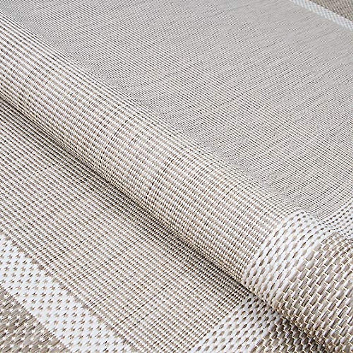 Couristan Recife Stria Texture Indoor/Outdoor Area Rug, 3'9" x 5'5", Champagne-Taupe