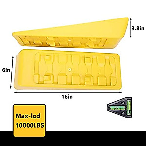 Homeon Wheels RV Leveling Blocks Wheel Chocks Trailer Leveler Blocks for Trailers Campers, Heavy Duty Camper Leveler for Caravan Truck Van SUV Cars 2 Pack