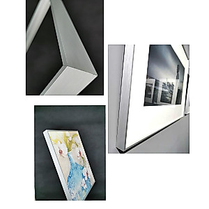 Querfun DIY Metal Floating Frame for 12X16 Canvas,0.6-0.85“/1.5-2cm Canvas Depth.Picture Art Wall Décor,Art Canvas,a Frame Kit,Cut to Pieces,No Canvas Included Light Gold