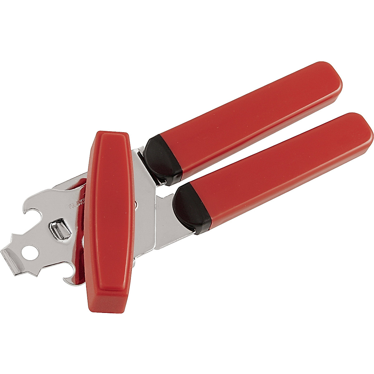 Fackelmann 6.7" Can Opener For Left Handed, Red/Silver