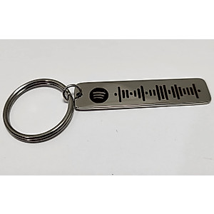 NationInFashion Spotify Code Custom Music Code Keyring Spotify Keychain Personalized Keycring Both side Engraving for Him Her Women Men Best Friends Mom Dad Sister Brother