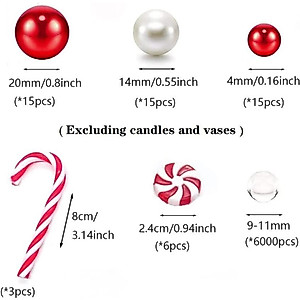 7000+PCS Christmas Vase Fillers, Floating Pearl Invisible Water Beads for Vases, Christmas Floating Candle Transparent Water Gel Beads, Clear Water Gel Jelly Beads, Christmas Decorations Clearance (A)