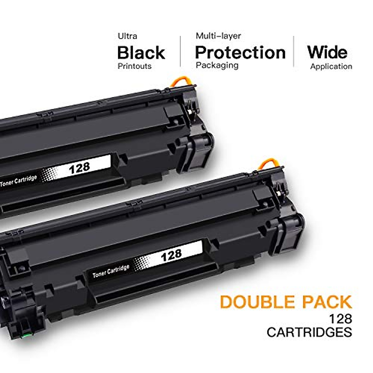 E-Z Ink (TM) Compatible Toner Cartridge Replacement for Canon 128 CRG128 3500B001AA to use with ImageClass D530 (Black, 2 Pack)