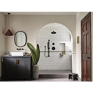 Moen Modern Matte Black Eco-Performance Handshower Handheld Shower with 30-Inch Slide Bar and 69-Inch Metal Hose, 3887EPBL