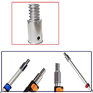 MoMo_moom Threaded Tip Replacement - Ultra Threaded Tip Repair Kit - Metal Threaded Handle Tips for 3/4" (0.8") Wood or Metal Poles-2 PC-Aluminum