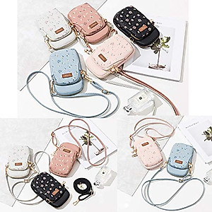 Techcircle Small Crossbody Purse for Girls, PU Leather Cell Phone Wallet Shoulder Bag with Removable Strap for iPhone, Samsung, LG 6" Smartphone, Blue