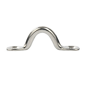 Amarine Made Pack of 6 Stainless Steel Bimini Boat Top PAD Eye, Eye Straps, Tie Down, Kayak Deck Loops, Tie Down Anchor Point, footman's Loop for Kayak Canoe Rigging