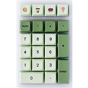 BOYI TD21 Hot Swappable Numpad,21 Keys Mini Numpad Portable Keypad Bluetooth 5.0/2.4GHz/Wired Number Pad Keyboard PBT Keycaps RGB Backlit Type-C Mini Keyboard (Matcha Green XDA Keycaps)