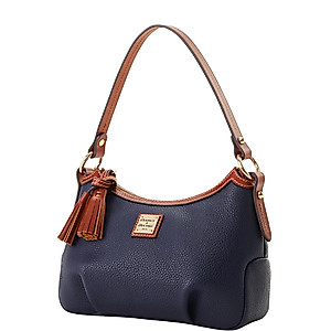 Dooney & Bourke Handbag, Pebble Grain Pouchette Shoulder Bag - Midnight Blue