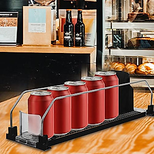 DOITOOL Mini Fridge Drink Organizer for Fridge Pusher Glide - Self-Pushing - 12inch Automatic Soda Can Organizer for Pantry/Vending Machine