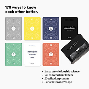 Couples Game Deck by BestSelf ― 150 Engaging Conversation Starters for Couples to Strengthen Their Relationship, Romance, Trust & Openness ― Best Couples Gifts and Couple Game