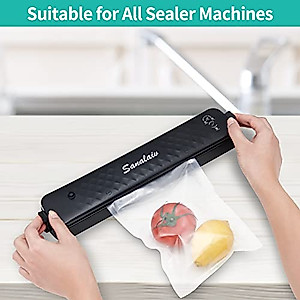 Sanalaiv Vacuum Sealer Machine Bags 100 Pcs 6 x 10 Inch for Food Preservation, BPA Free, Heavy Duty, Great for Food Storage