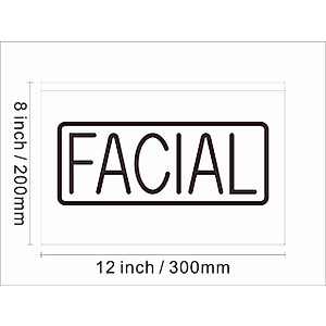 160044 Facial Beauty Salon Shop Center Open Display LED Light Neon Sign (12" X 8", Red)