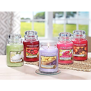 Yankee Candle Black Cherry Scented, Classic 22oz Large Jar Single Wick Candle, Over 110 Hours of Burn Time, Ideal for Home Décor and Gifting