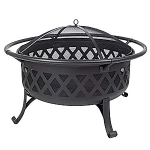 Pleasant Hearth OFW888R fire Pit, Black