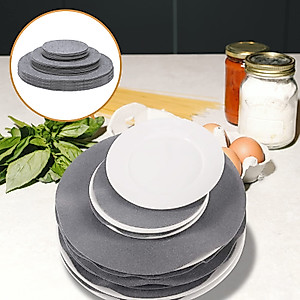 LITLANDSTAR Thick Felt Plate Dividers, 72 Pack Felt Plate China Storage Dividers Protectors Round Plate Separators Pads with 3 Sizes, Dish Storage Protectors Pads for Packing Stacking Cookware (Gray)