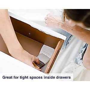 Zibra 5-Piece DIY Paint Brush Set with Detail and 2-inch Paint Brushes for Walls, Trim and Furniture, White