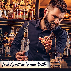 Lion Wine Pourer for Wine Bottles, Stainless Steel Animal Bar Liquor Bottle Pourer Liquor Pour Spout for Liquor Bottles, Speed Pourer Wine Areator Spout Bottle Pourer for Alcohol (Reindeer)