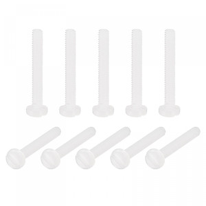 uxcell Nylon Machine Screws, M2x16mm Slotted Pan Head Fasteners Bolts for Electronics, Communications, Equipment, 25Pcs