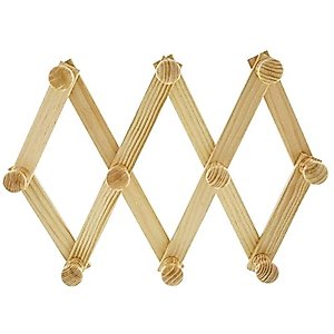 Candyqueen 1Pcs Hanging Wall Wooden Peg Hooks Wall Rack Hanger for Coat/Keys/Hats/Purse/Bag/Coffee Mugs Home Decor