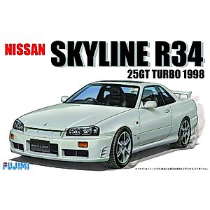 Fujimi Model 1/24 Inch Up Series No. 124 Nissan R34 Skyline 25GT Turbo 1998 Plastic Model ID124