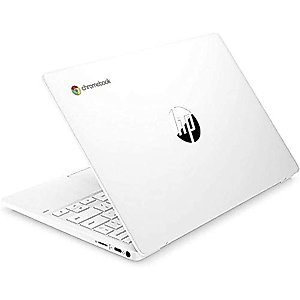 HP Chromebook 11.6" HD Light and Slim Laptop, MediaTek MT8183 8-Core Processor, 4GB Memory, 32GB eMMC, Card Reader, Webcam, Wi-Fi, Chrome OS, White, 2-Week IFT Support