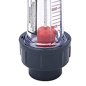 LZS-25（D）Liquid Flowing Meters 250-2500L/H Tube Type Water Rotameter Plastic Flat Mouth Flowmeter 32mm/1.26in Waterflow Controllers Hydraulic Valve Fittings