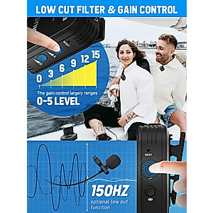 SYNCO G2(A2) Wireless Lavalier Microphone and an Extra 6M Cord lavalier Microphone