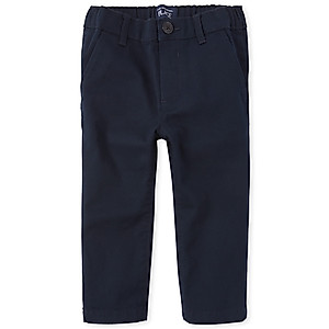 The Children's Place Baby Boys' and Toddler Stretch Chino Pants, New Navy Single, 2T