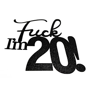 Birthday Cake Toppers-Black Glitter, Twenty Cake Topper, 20 cake topper, 20th birthday decorations,20th Birthday Cake Topper, 20 Decorations for Cake, 20 Birthday Decorations