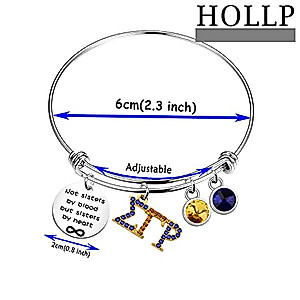 HOLLP 1922 Sigma Gamma Rho Sorority Jewelry SGR Bracelet Not Sisters by Blood But Sisters by Heart Bracelet Sister Gift for Sorority Women Girls (Bracelet-1)