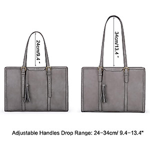 ECOSUSI Laptop Tote Fits Up to 15.6 Inch Briefcase for Women Office Handbags large Capacity with 3 Layer Compartments