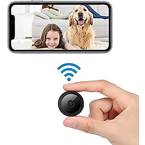 Mini Camera WiFi Wireless Nanny Cam, 1080p HD Home Security Camera,Night Vision Indoor/Outdoor Small Dog Pet Camera for Mobile Phone Applications in Real Time