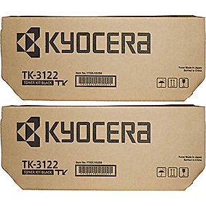 Kyocera 1T02L10US0 Model TK-3122 Black Toner Kit For use with Kyocera ECOSYS FS-4200DN, M3040idn, M3540idn and M3550idn Laser Printers; Up to 21000 Pages Yield at 5% Coverage, Pack of 2