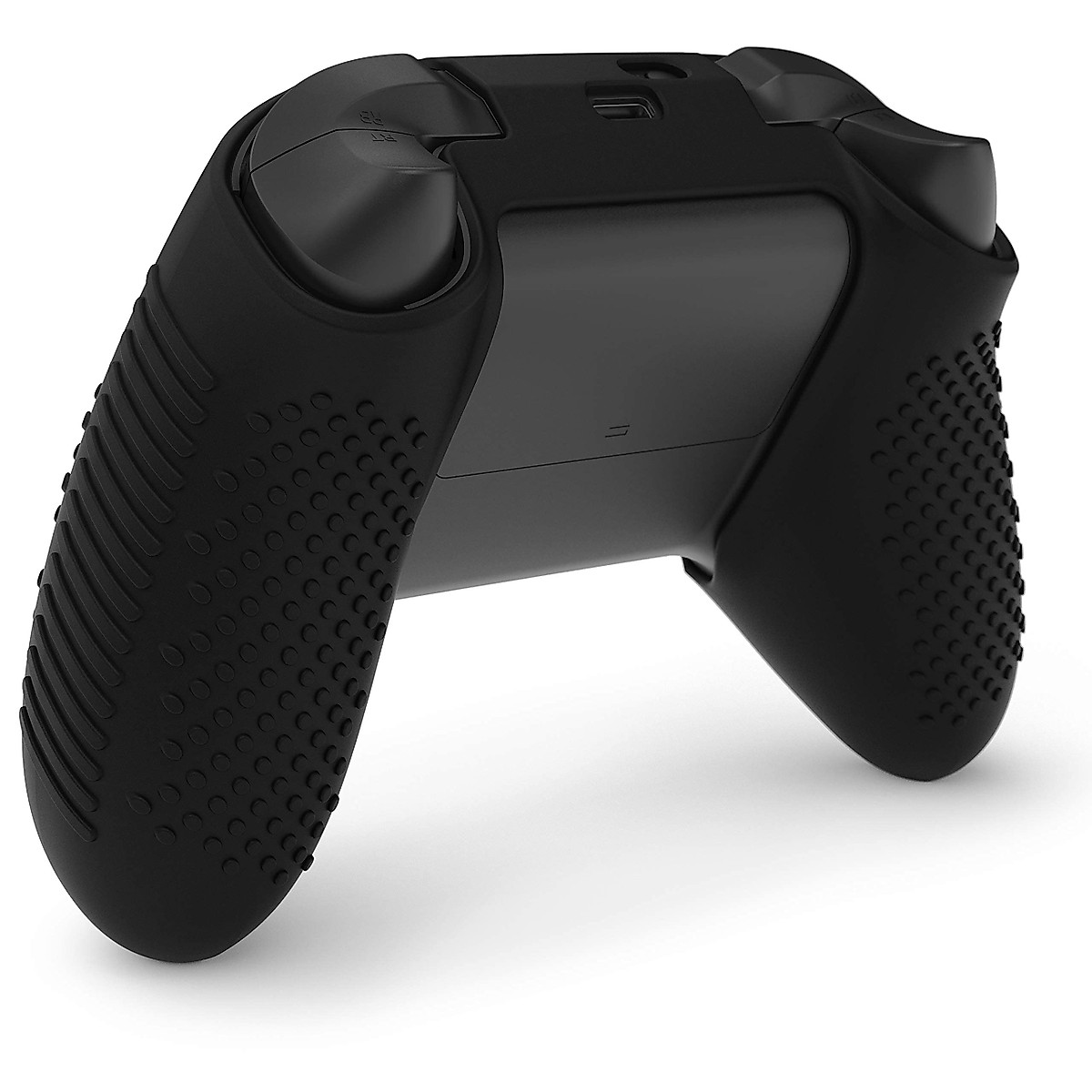 Foamy Lizard SeriesPro Controller Skin for Xbox Series X & S Protector Ergonomic Soft Studded Anti-Slip Silicone Rubber Gel Grip Case, 1 Cover + 8 Raised Thumb Grip Caps (NOT for Elite 1/2) (Black)