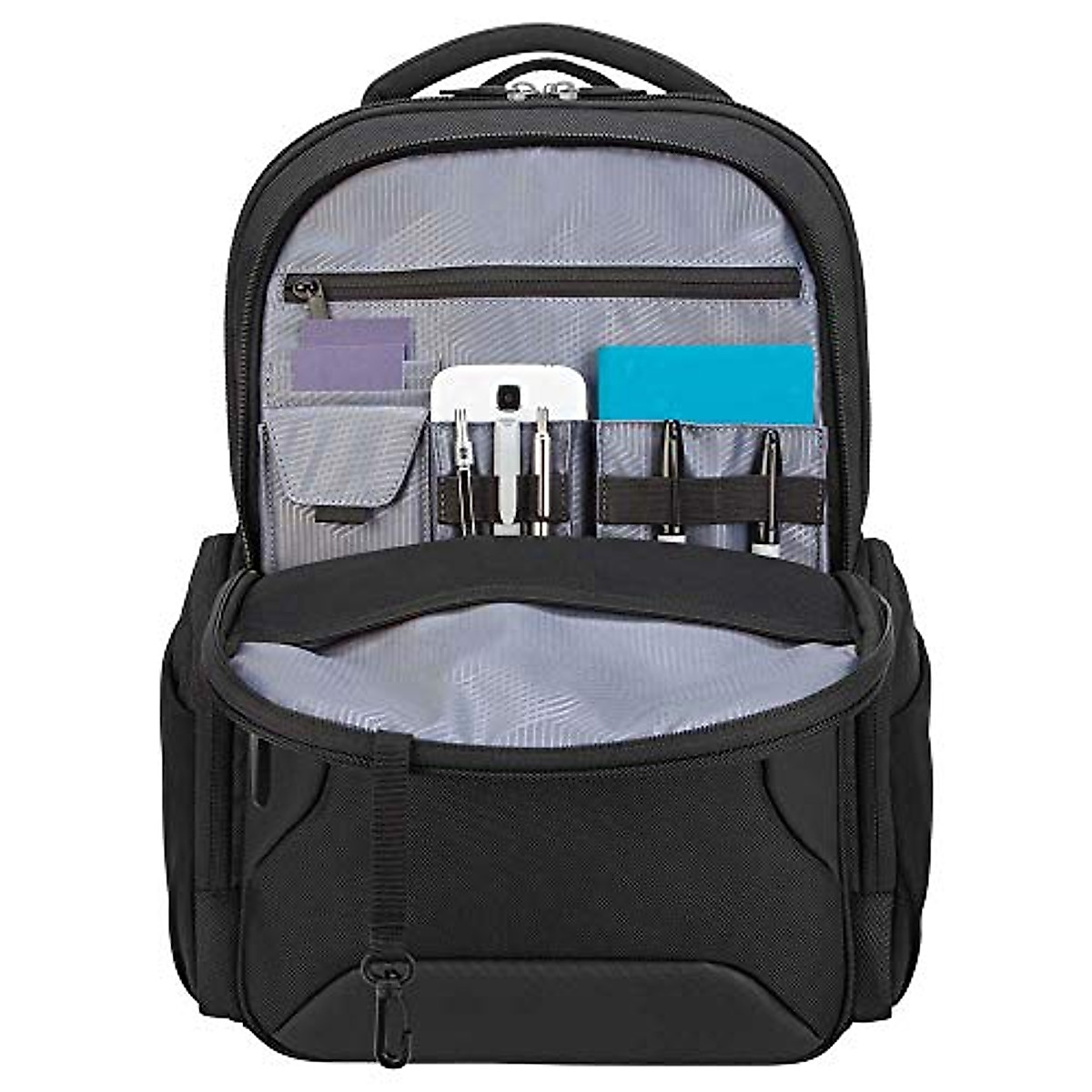 Targus Corporate Traveler Checkpoint-Friendly Professional Business Laptop Backpack with Protective Sleeve for 15.6-Inch Laptop, Black (CUCT02B)