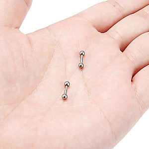 SCERRING 2PCS 16G G23 Titanium Helix Daith Cartilage Tragus Earrings Barbell Rings Stud Body Piercing Jewelry 6mm